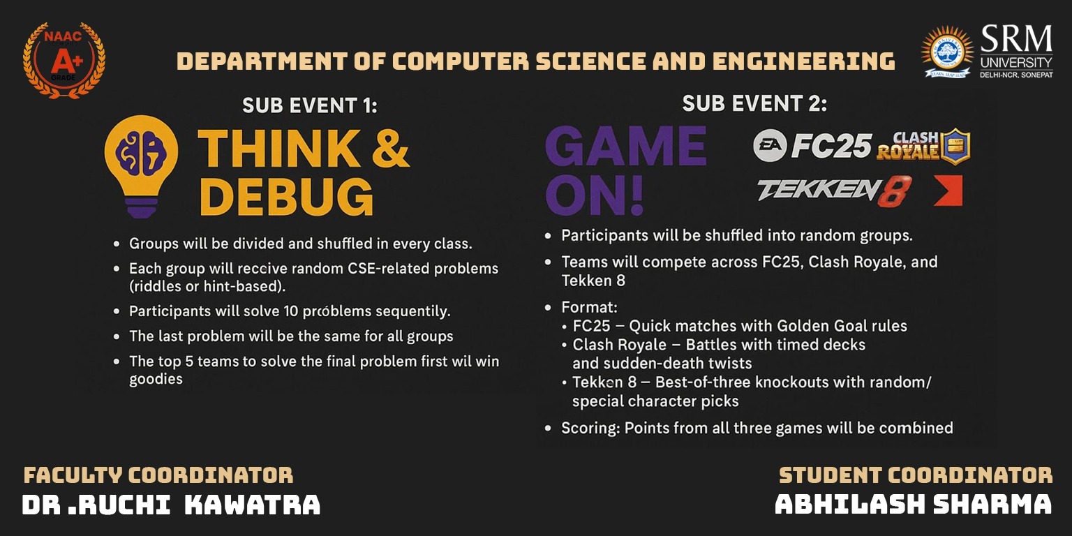 SRM University : Think and Debug